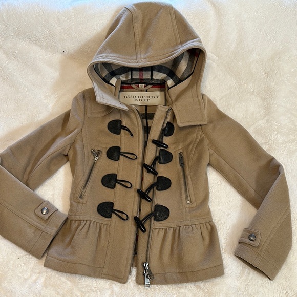 Burberry | Jackets & Coats | Burberry Zip Up Wool Jacket | Poshmark